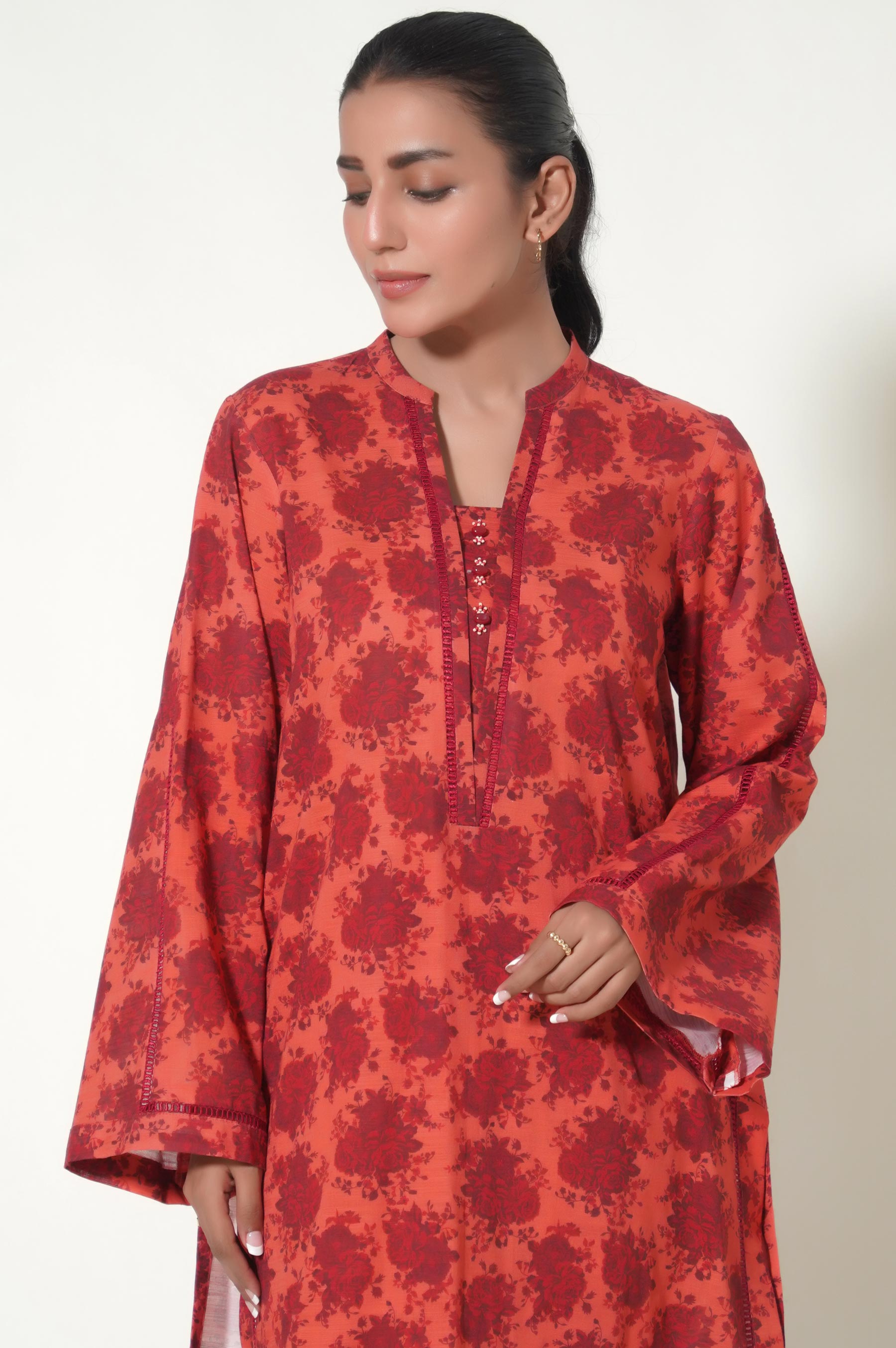 Unstitched 2 Piece Printed Cottel Suit