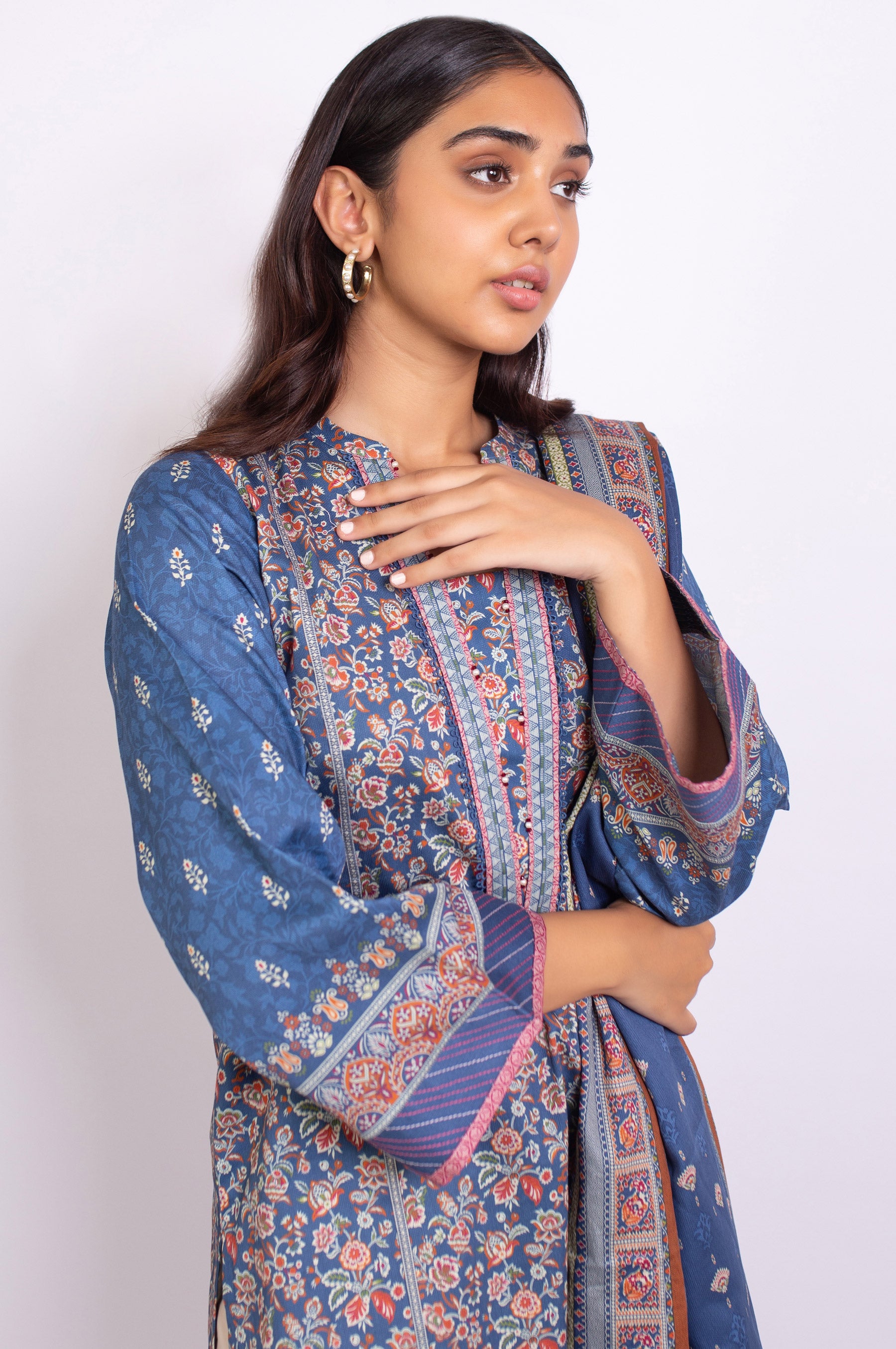 Unstitched 2 Piece Printed Cottel Suit – Zeenwoman