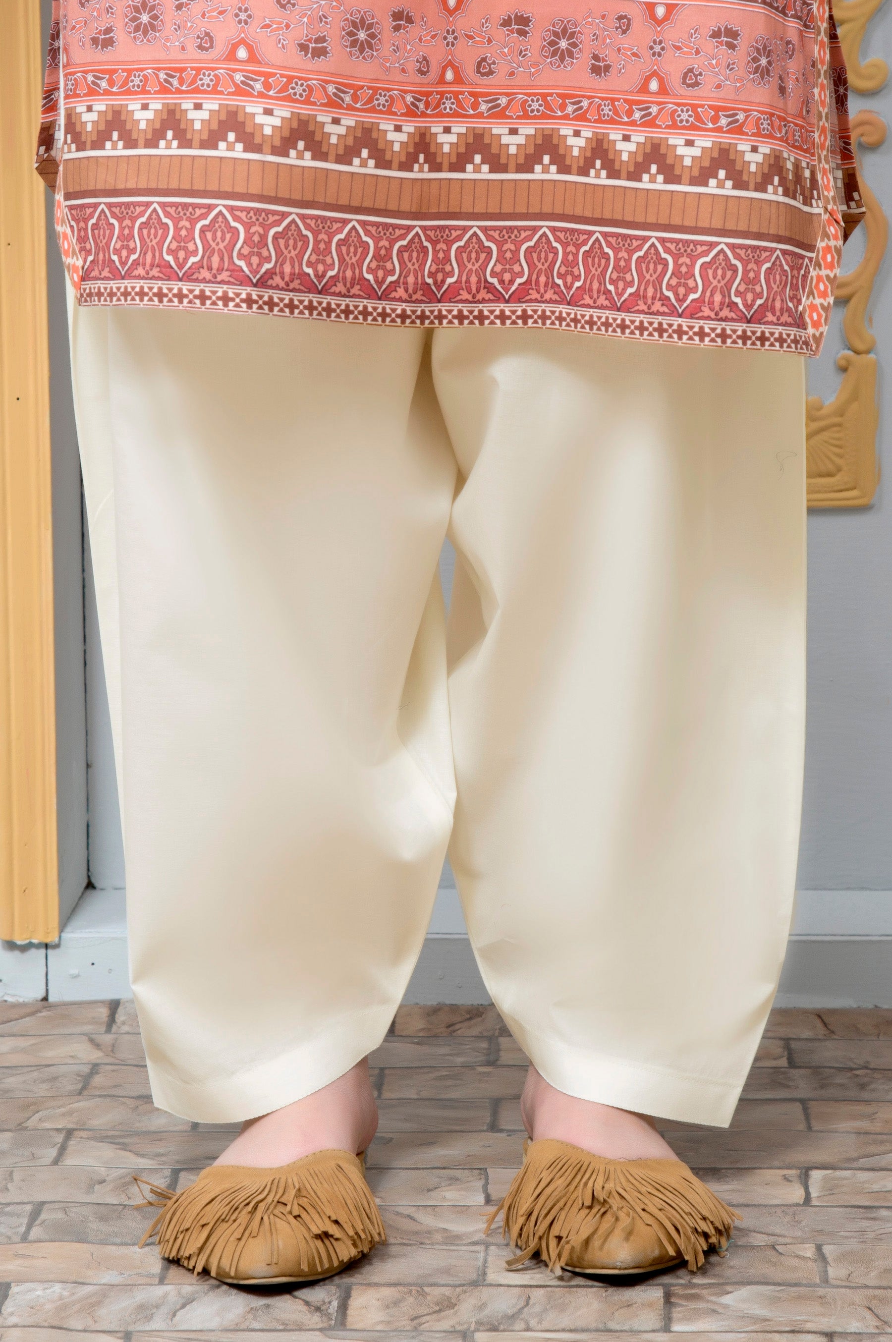 Basic Shalwar - Off White – Zeenwoman