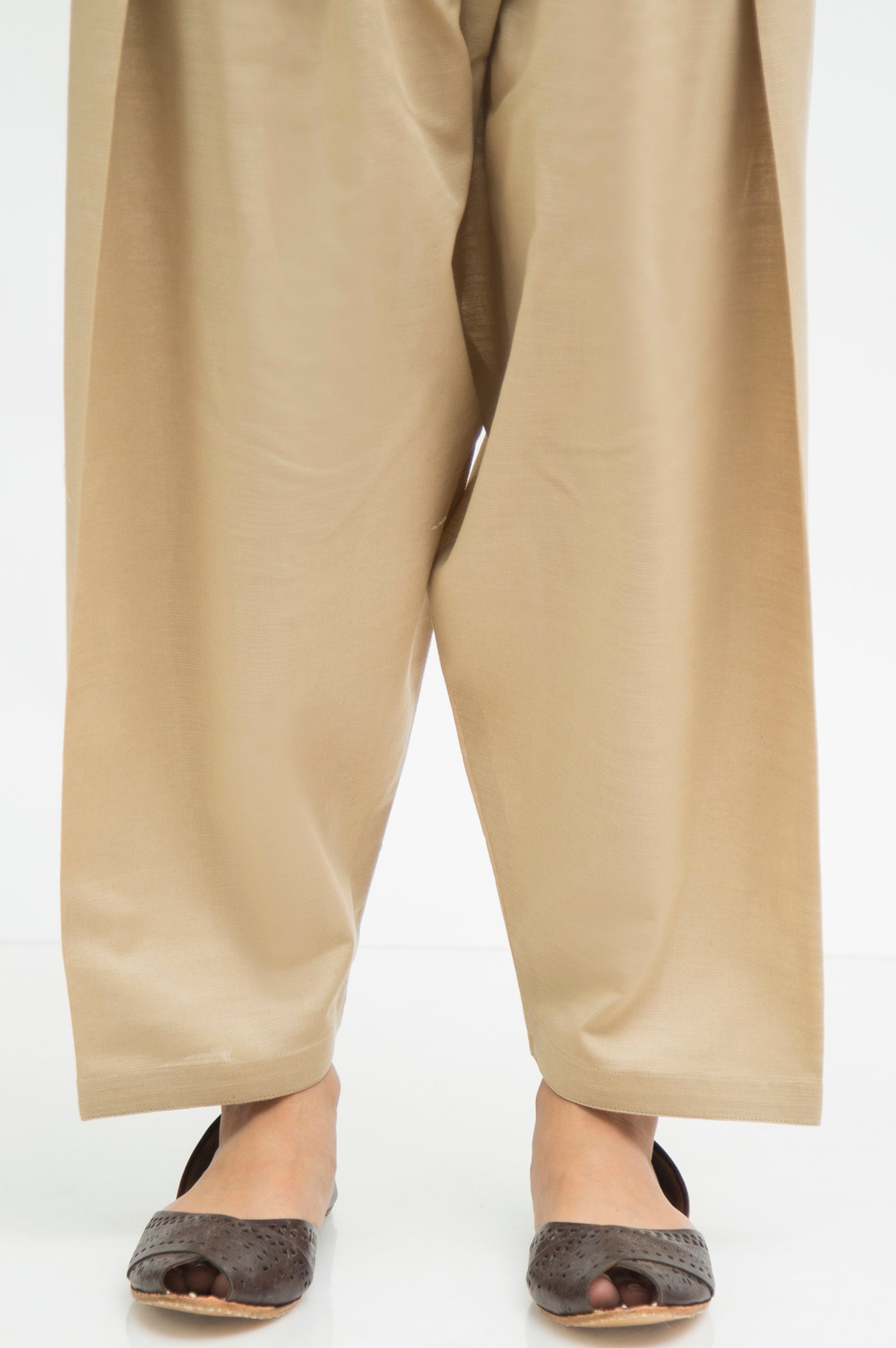 Basic Plain Khaddar Shalwar -Beige – Zeenwoman