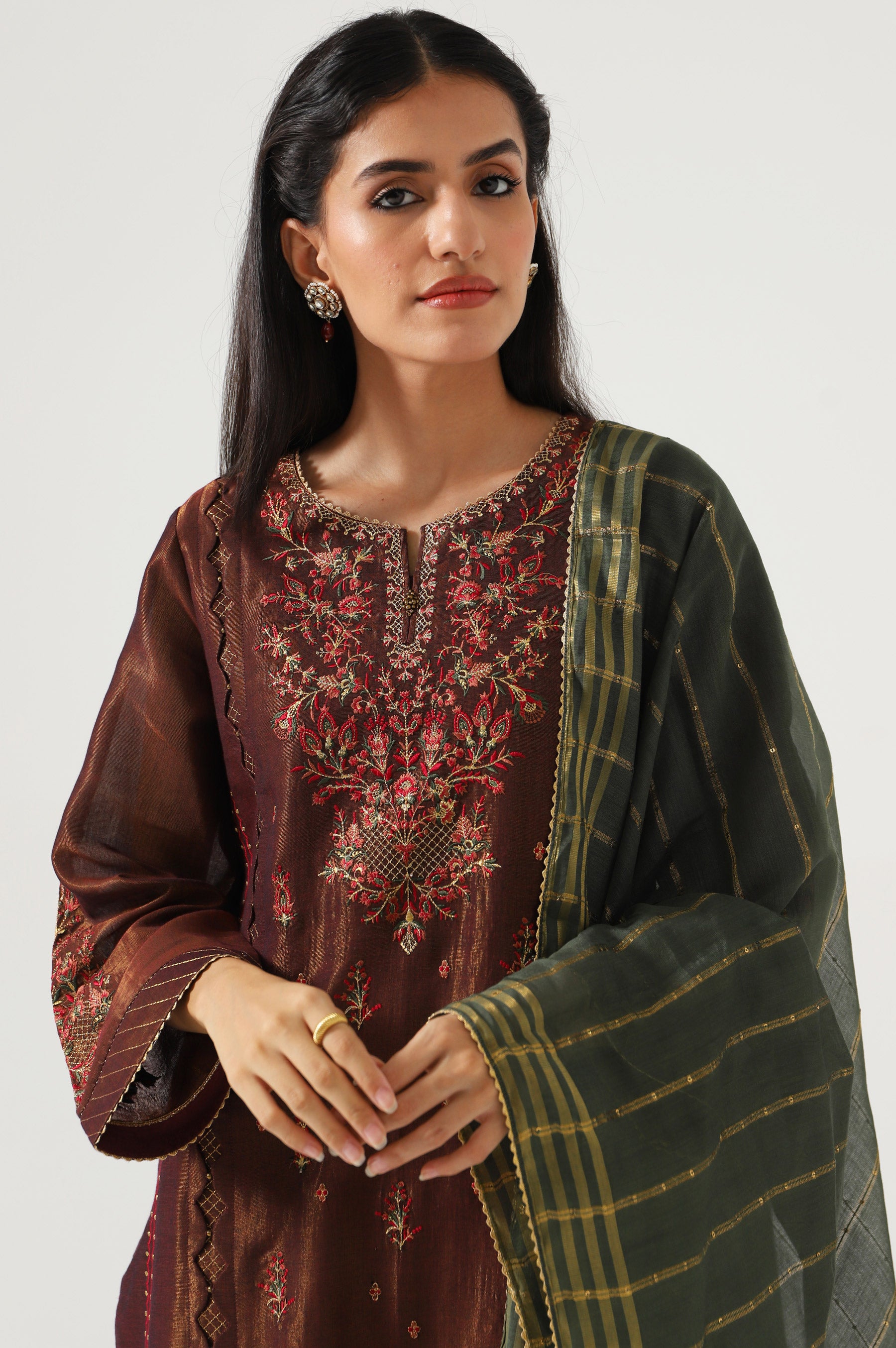 3 Piece Unstitched Embroidered Mysuri Suit – Zeenwoman